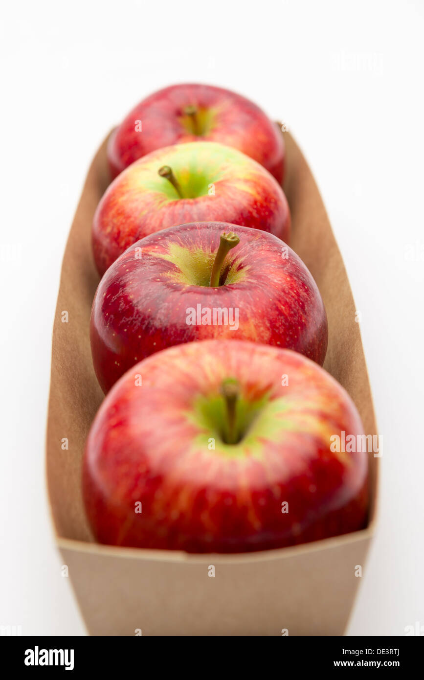 An arrangement of beautiful red and green fresh juicy apples Stock ...