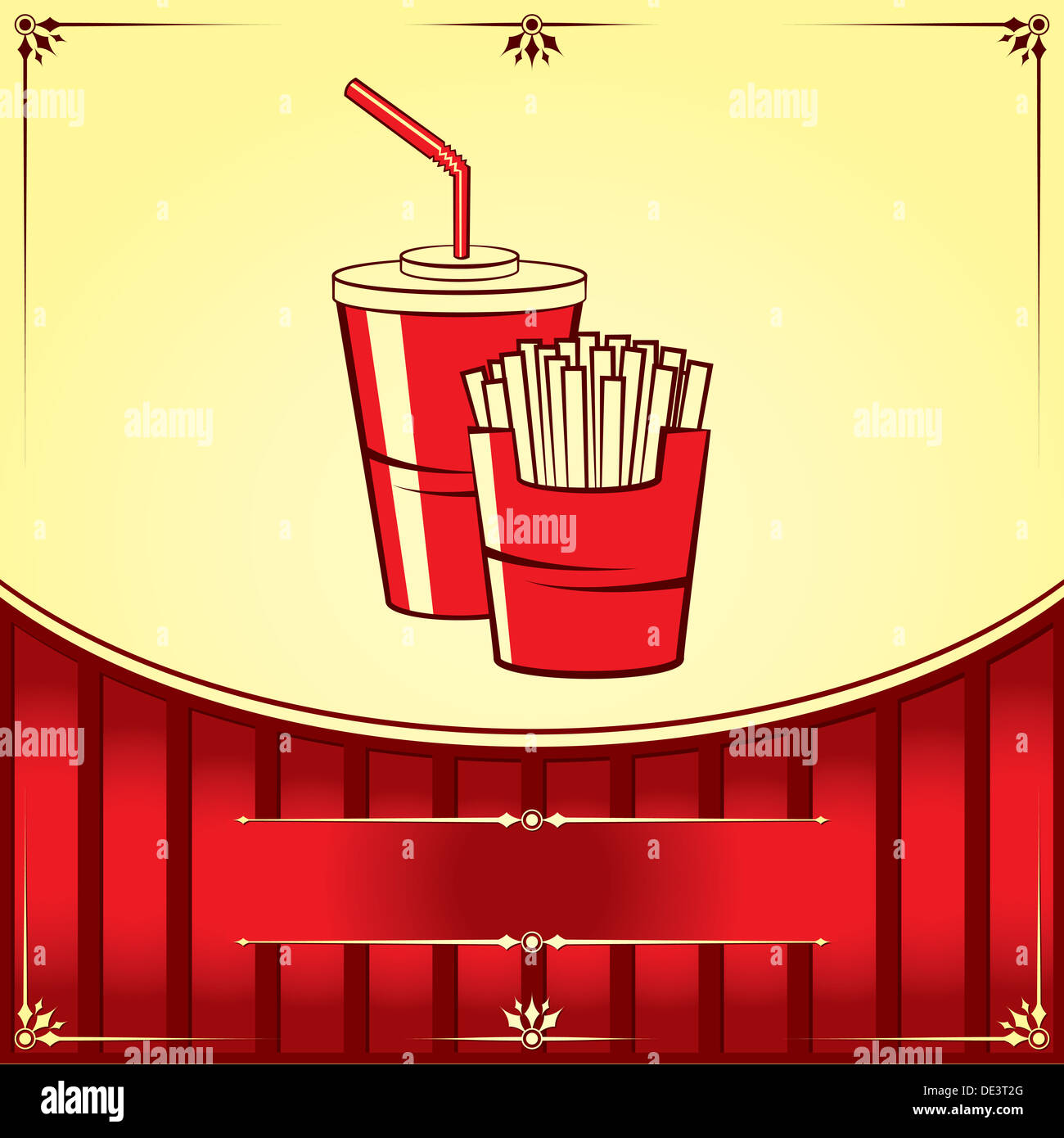 Fast food with cola and fries Stock Photo - Alamy