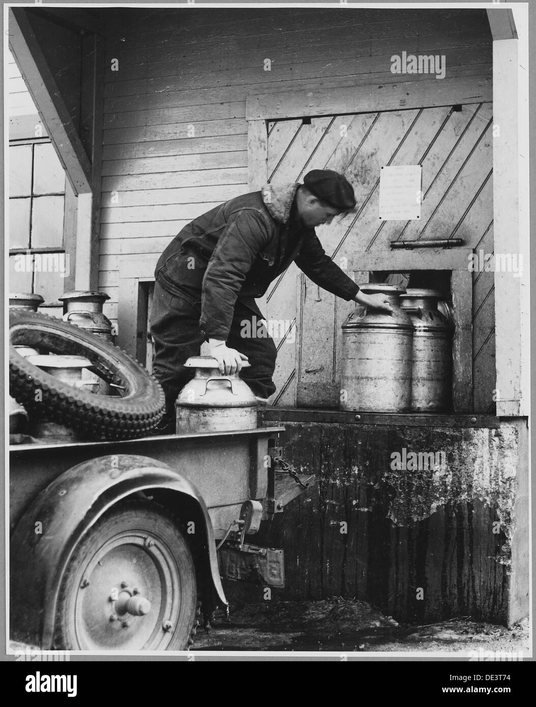 Milkman delivering milk early hi-res stock photography and images - Alamy