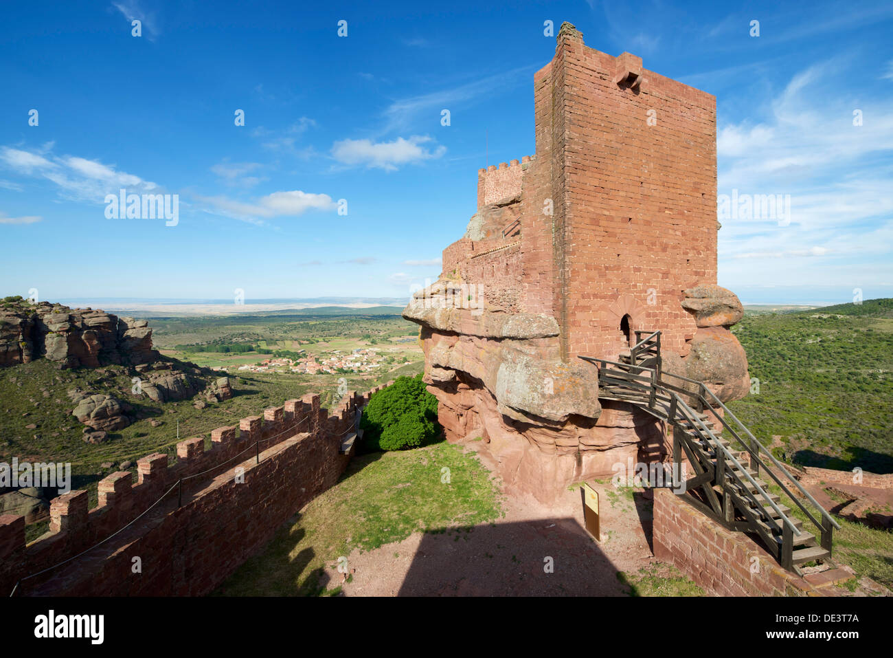 Upper section of Peracense Castle, X-XI centuries, in Teruel province ...