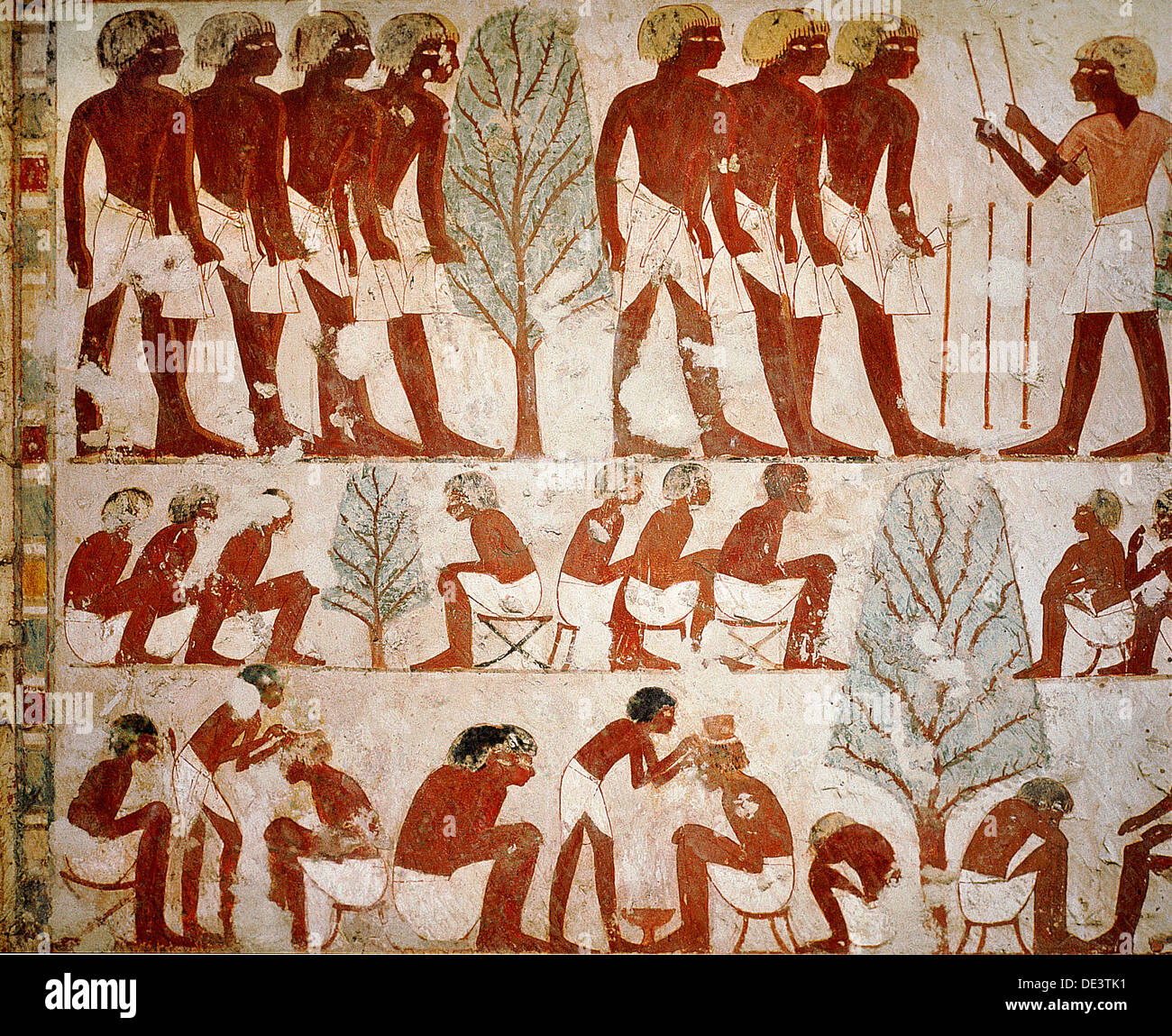 Egyptian daily life wall painting hi-res stock photography and images ...