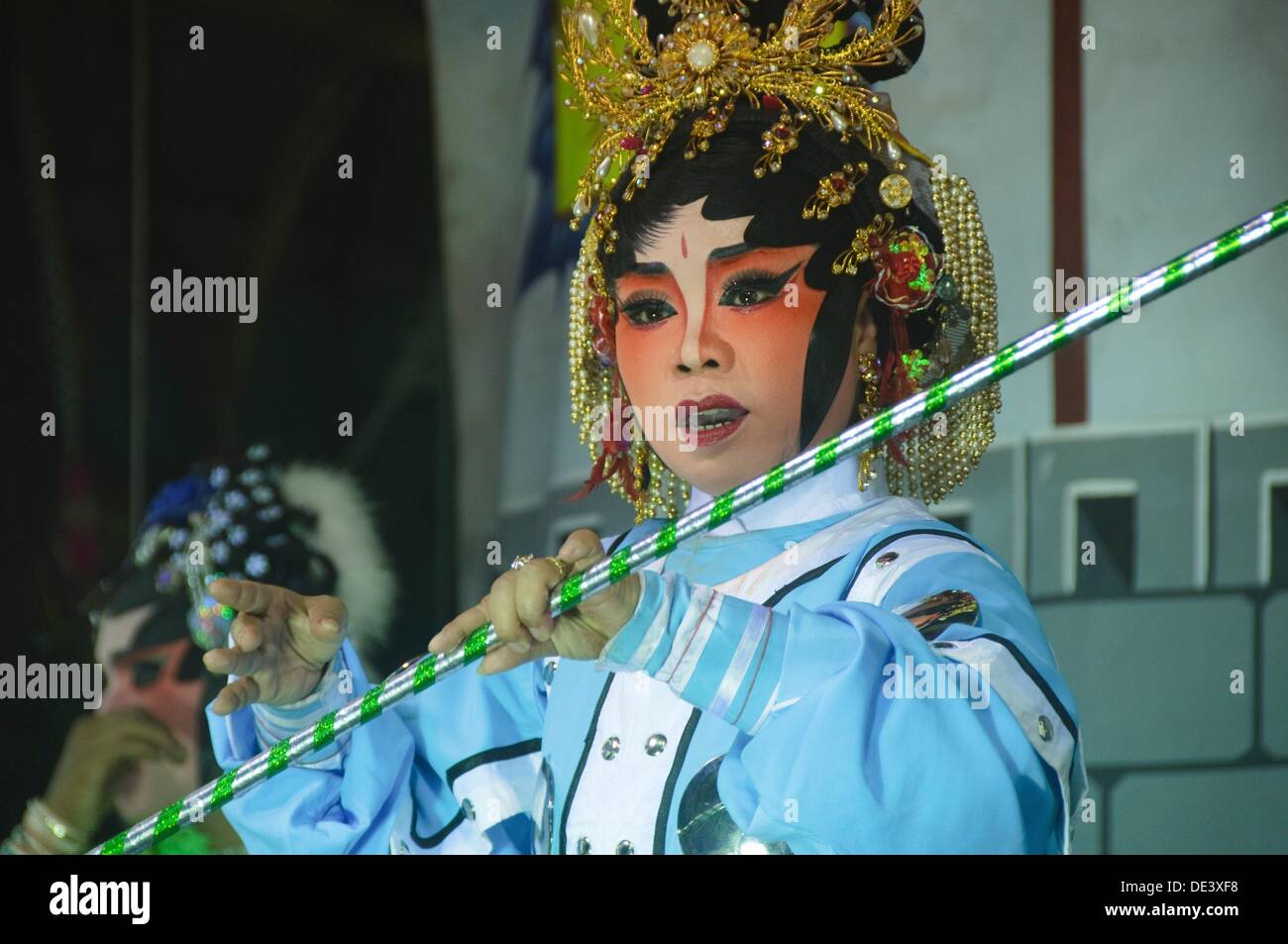 Chinese opera performance in Chinatown in Bangkok Thailand Stock Photo ...