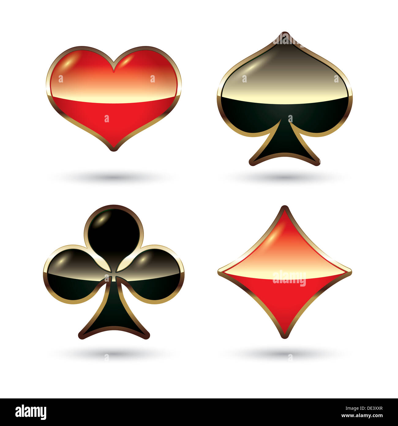 Card suits isolated set Stock Photo - Alamy