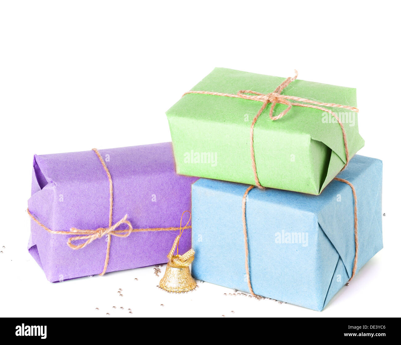 Xmas tree with presents Cut Out Stock Images & Pictures - Alamy