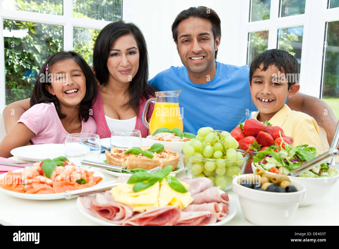 Family Eating Healthy Food