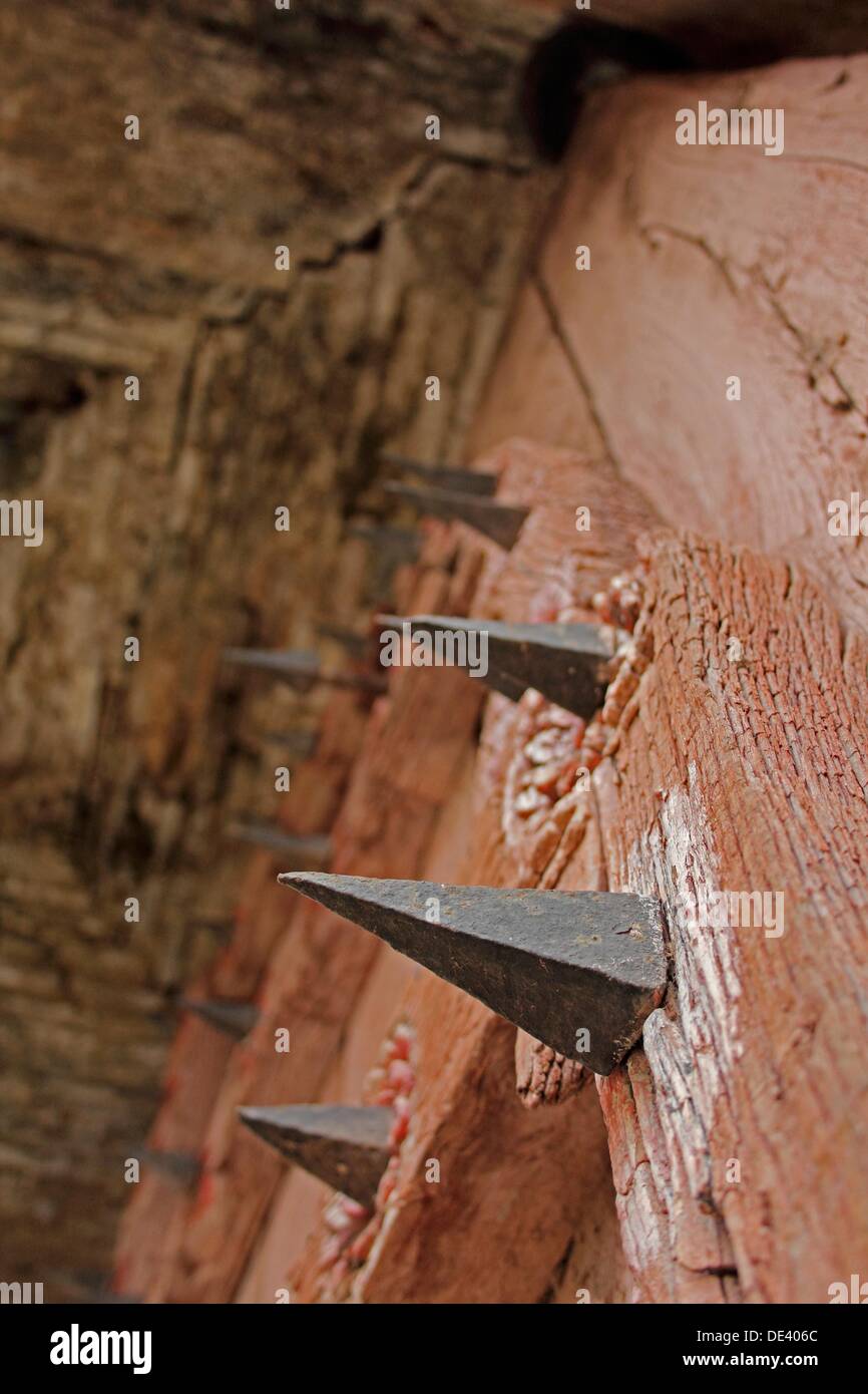 Security Spike Gate Wood High Resolution Stock Photography and Images ...