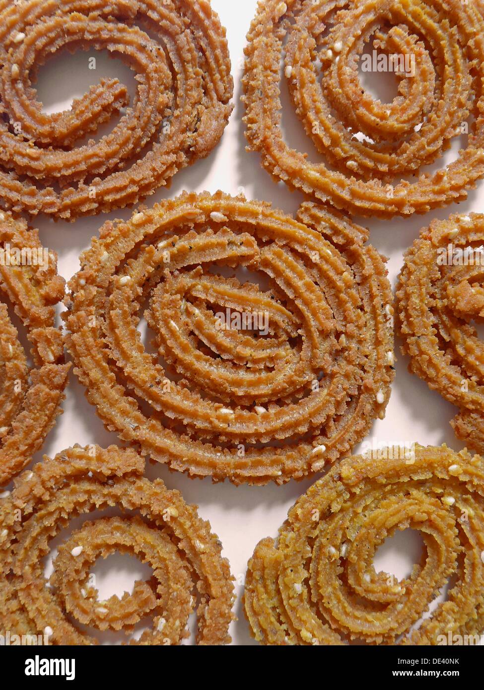Rice flour chakli hi-res stock photography and images - Alamy