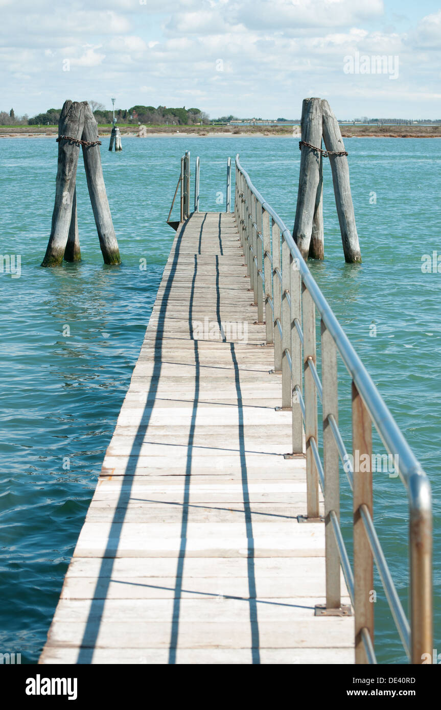 small bridge over blue laguna water in Venice Stock Photo - Alamy