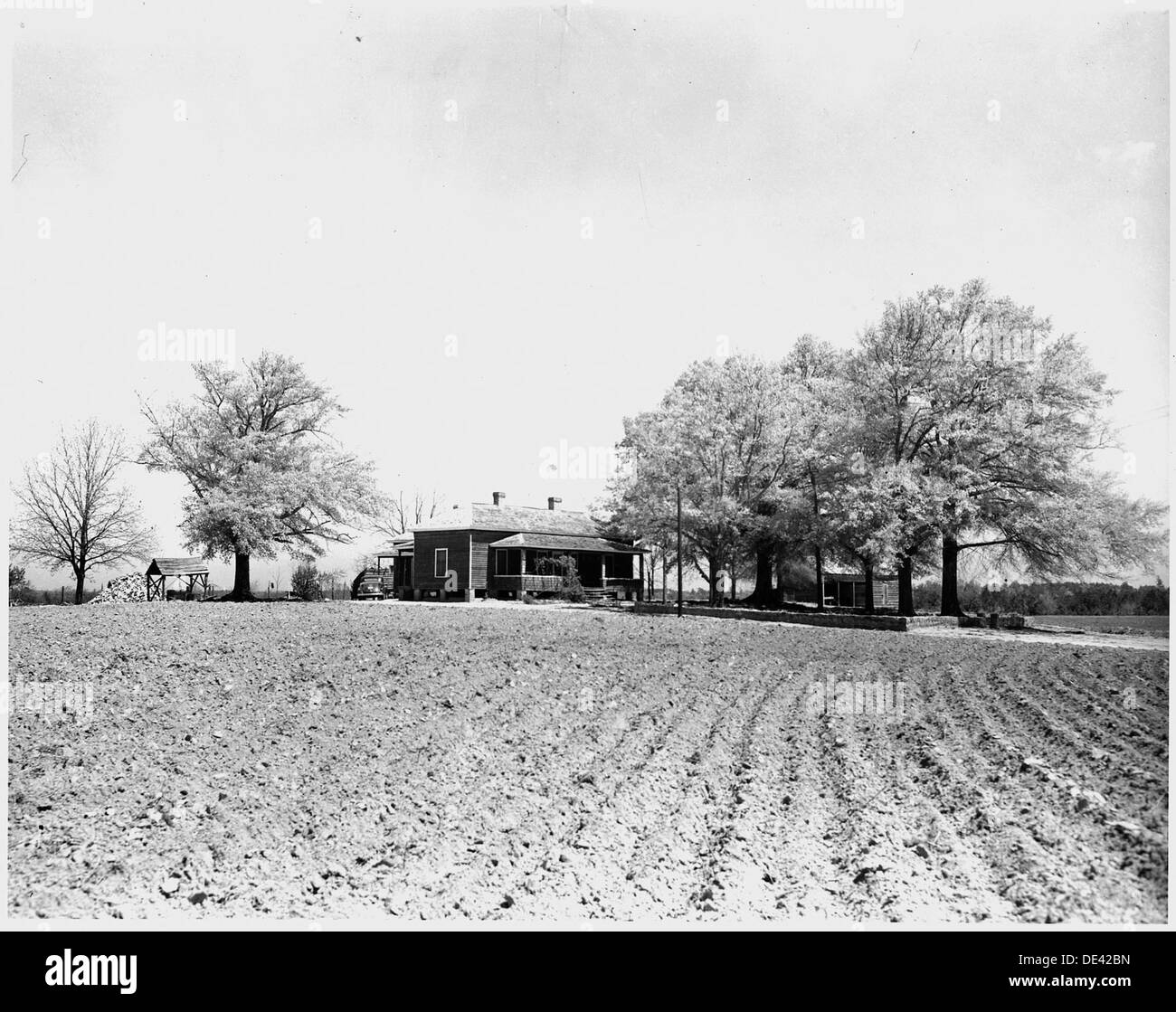 This photograph shows a rehabilitated home on a permanent farm in the ...