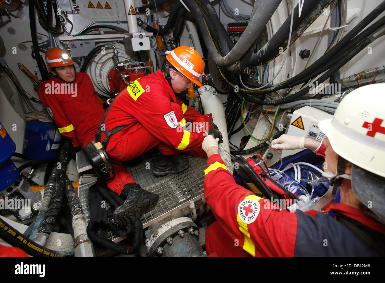 Gelsenkirchen, Germany, tunnel rescue practice Stock Photo - Alamy