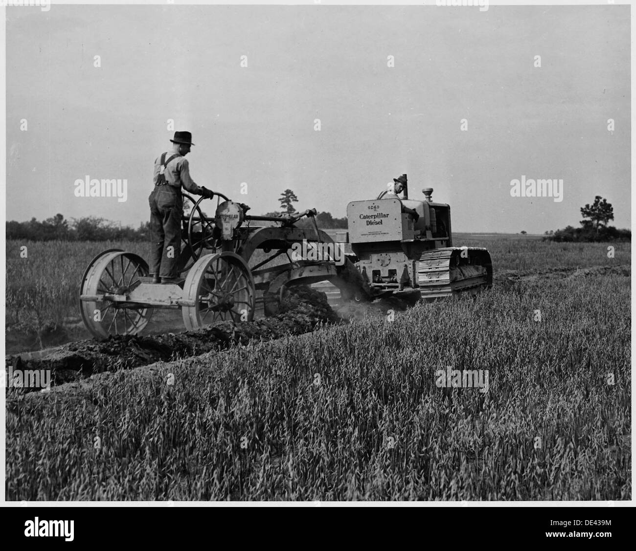 This photograph shows a terracing outfit in operation by the Newberry ...