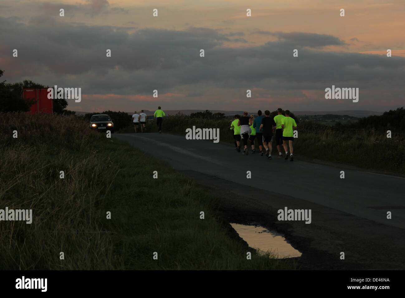 Runners at mow cop Stock Photo - Alamy