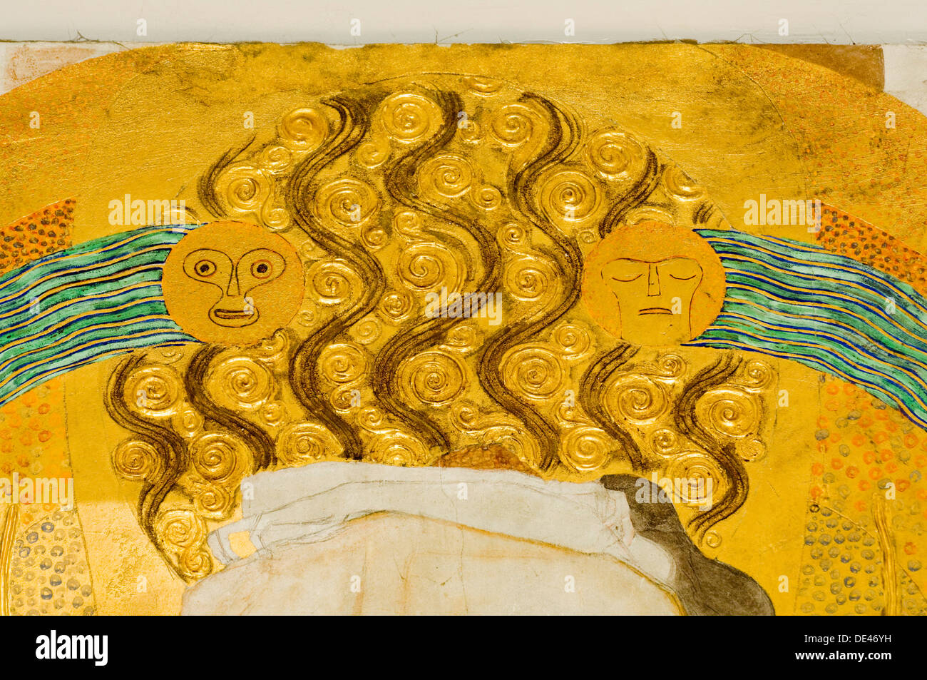 Österreich, Wien 4, Secession, Gustav Klimts Beethovenfries (Detail ...