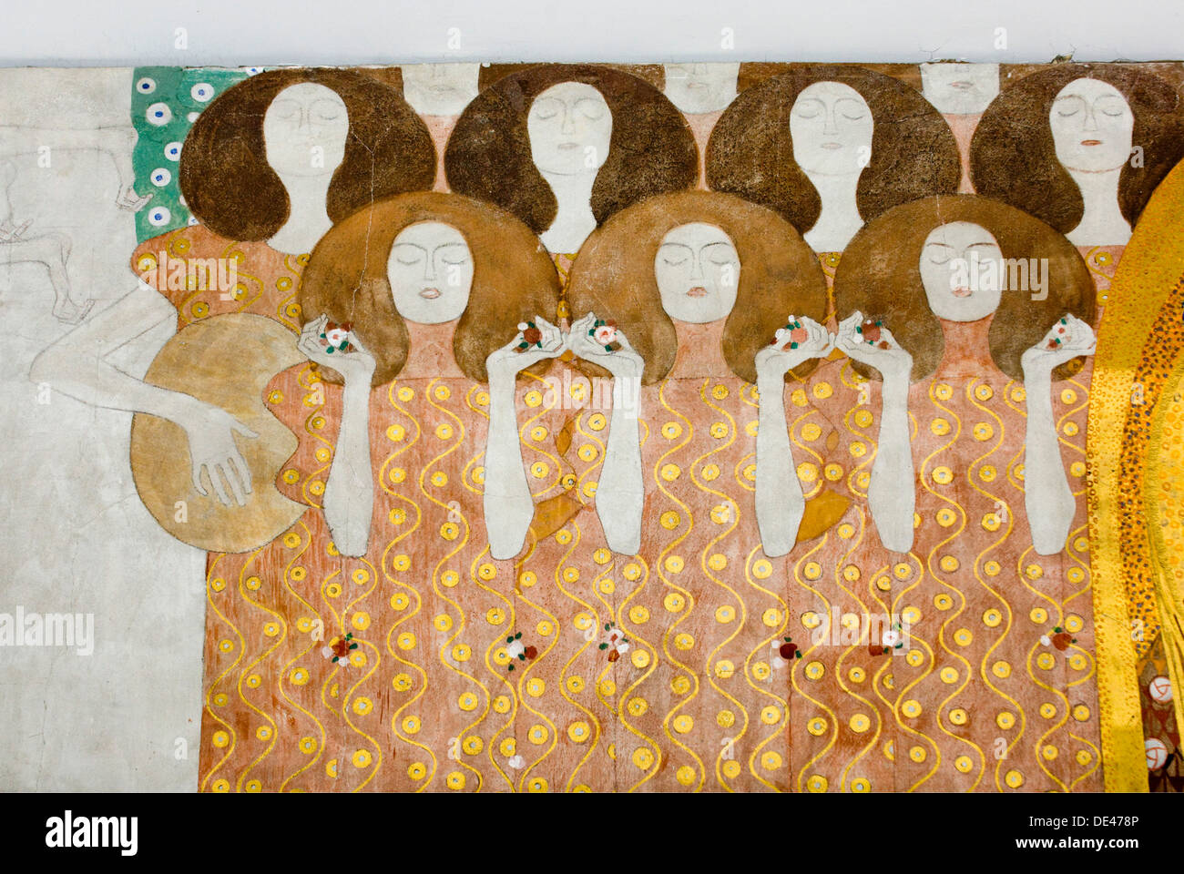 Österreich, Wien 4, Secession, Beethovenfries, Gustav Klimts Stock ...