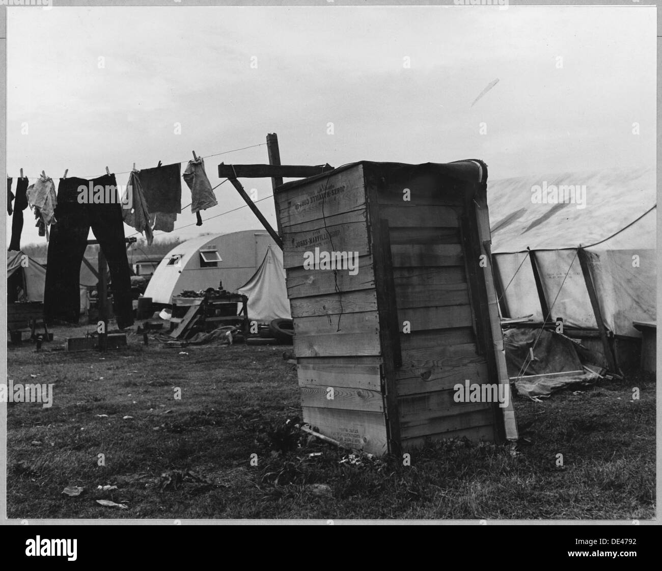 This close-up photograph shows one of the 125 living units in squatter ...