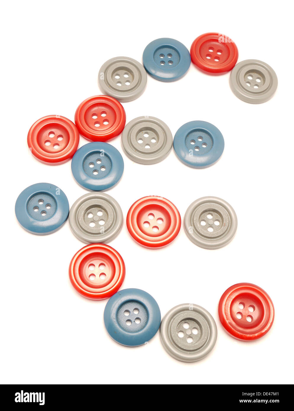 Figure "Euro" from buttons on a white background Stock Photo - Alamy