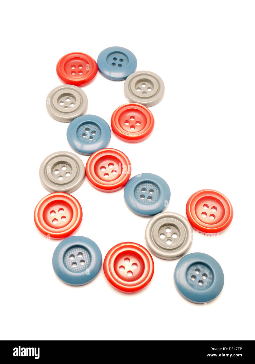 Figure "&" from buttons on a white background Stock Photo - Alamy