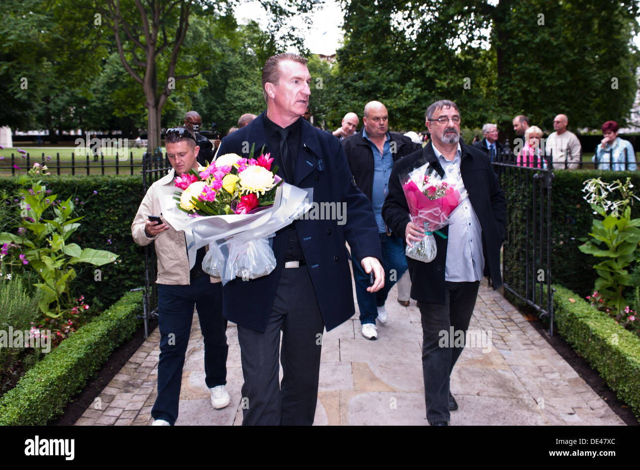 London, UK - 11 September 2013: EDL , English Defence League, leaders ...