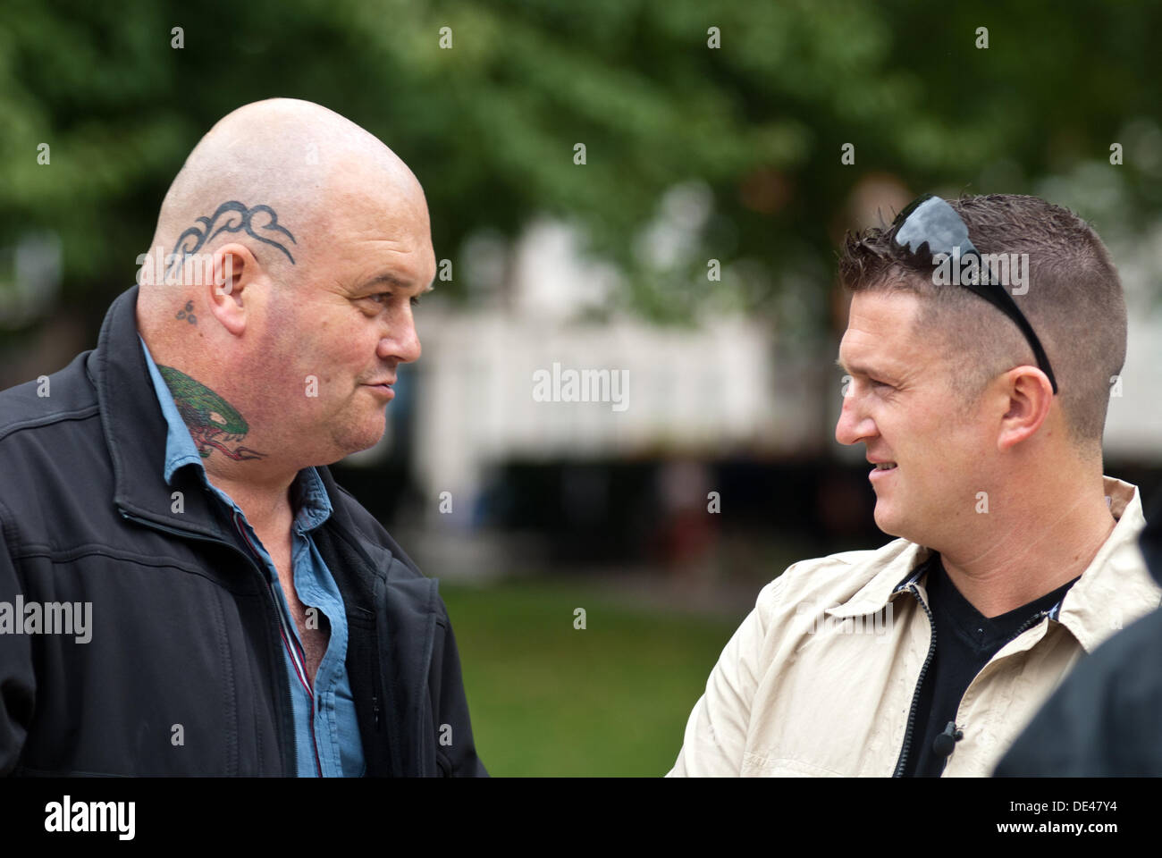 London, UK - 11 September 2013: EDL , English Defence League, leader ...