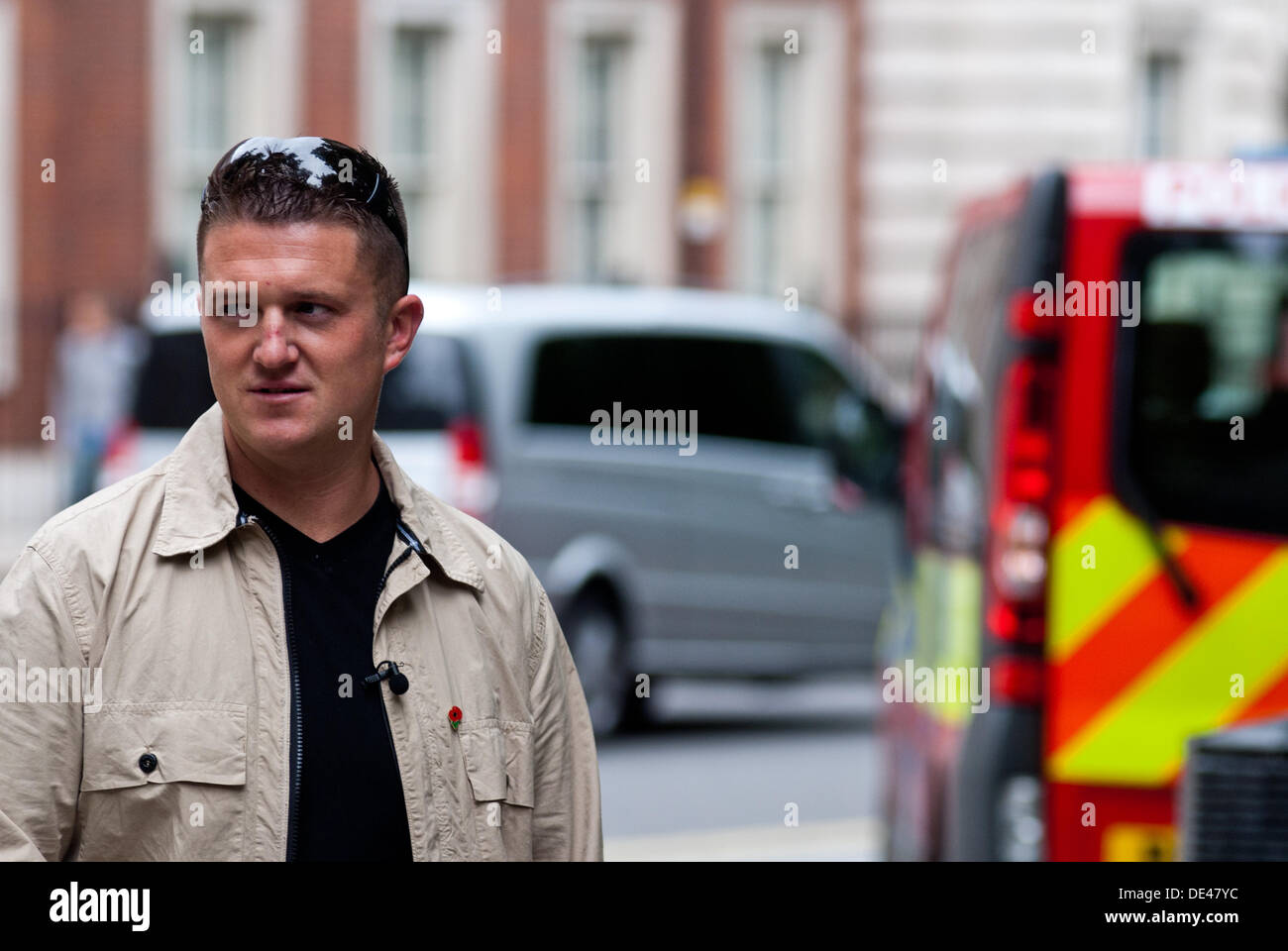 London, UK - 11 September 2013: EDL , English Defence League, leaders ...