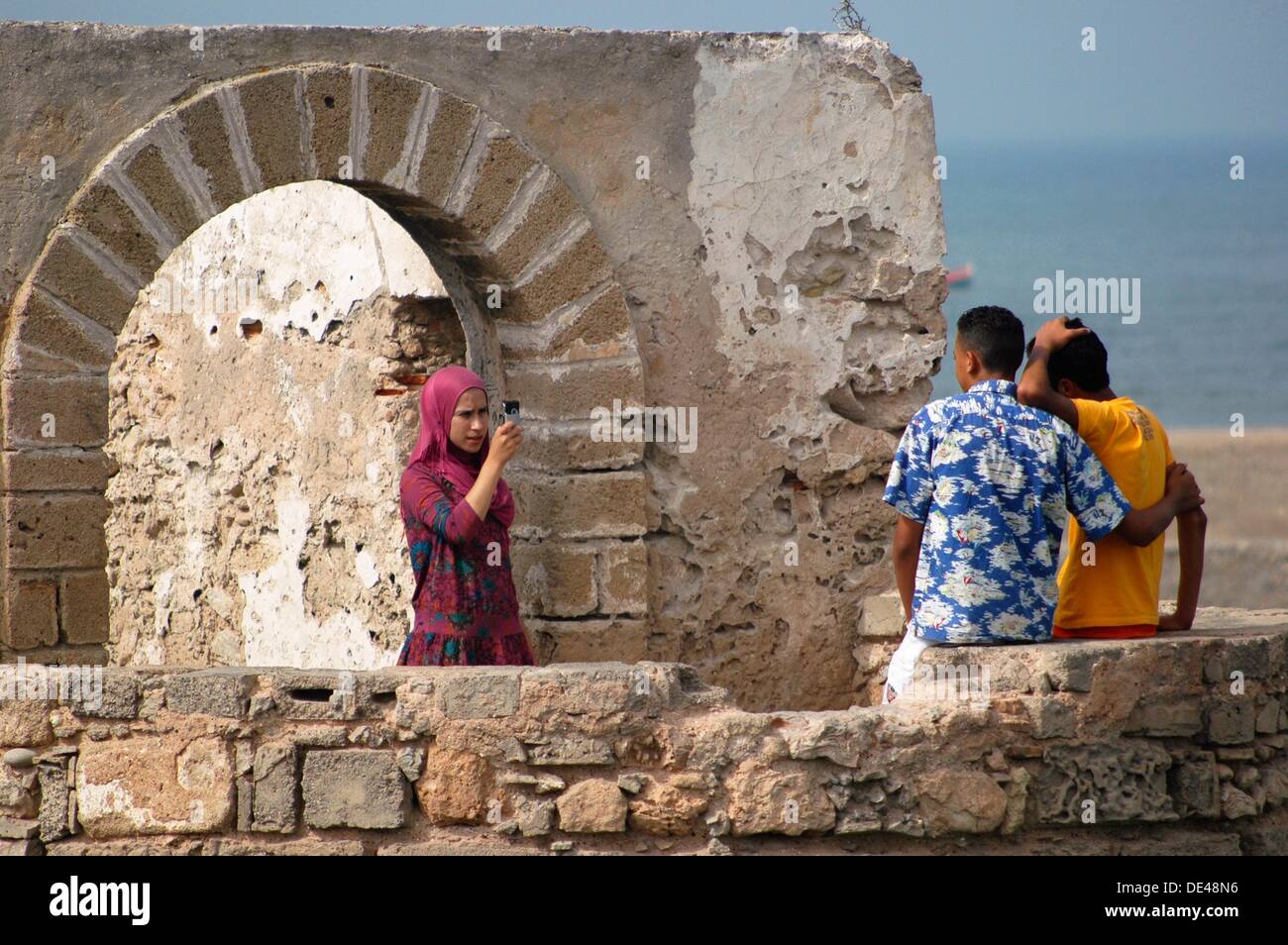 Moroccan friends taking hi-res stock photography and images - Alamy