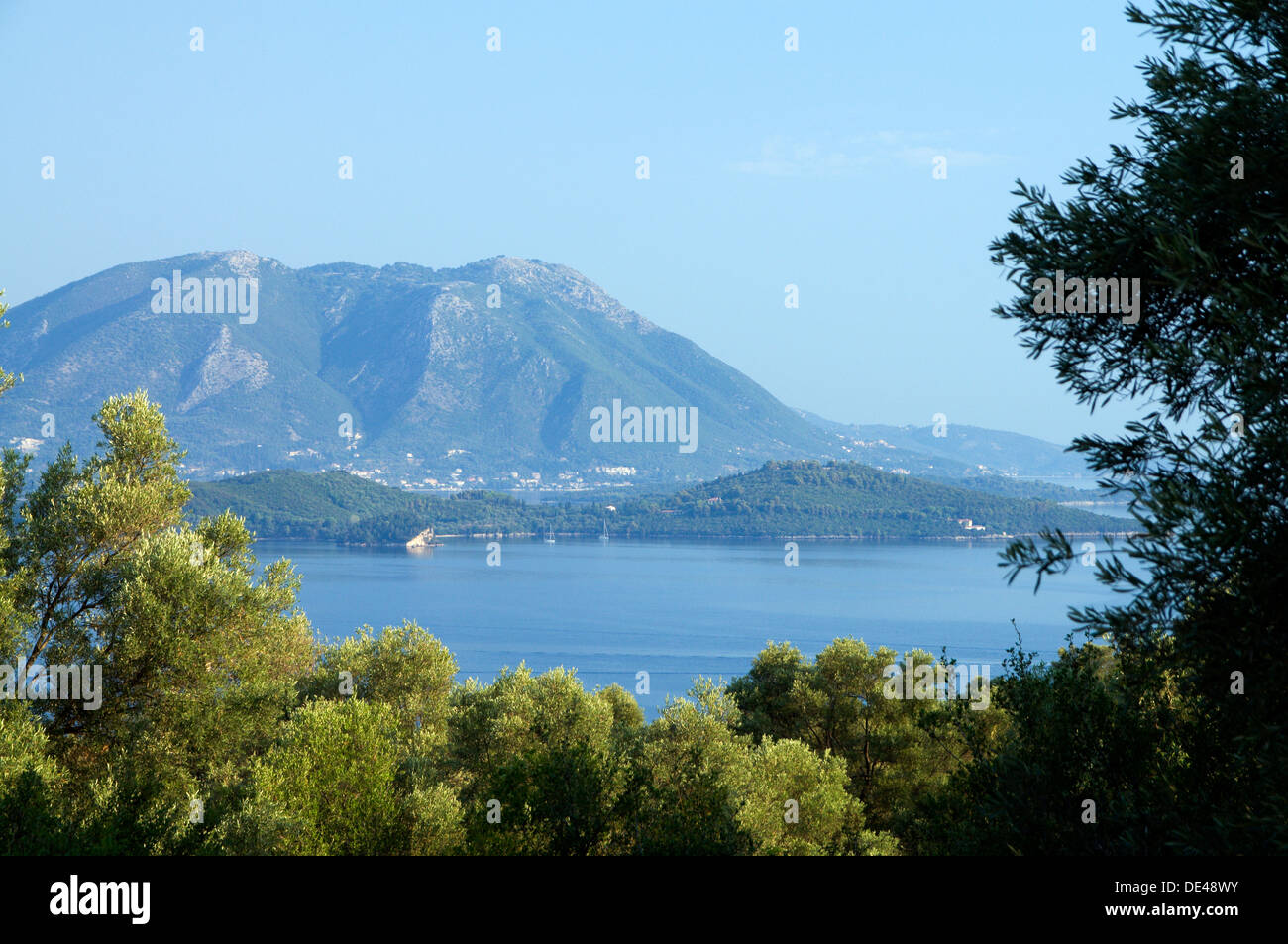 skorpios island from Spartochori, Meganisi, Ionian Islands, Greece ...