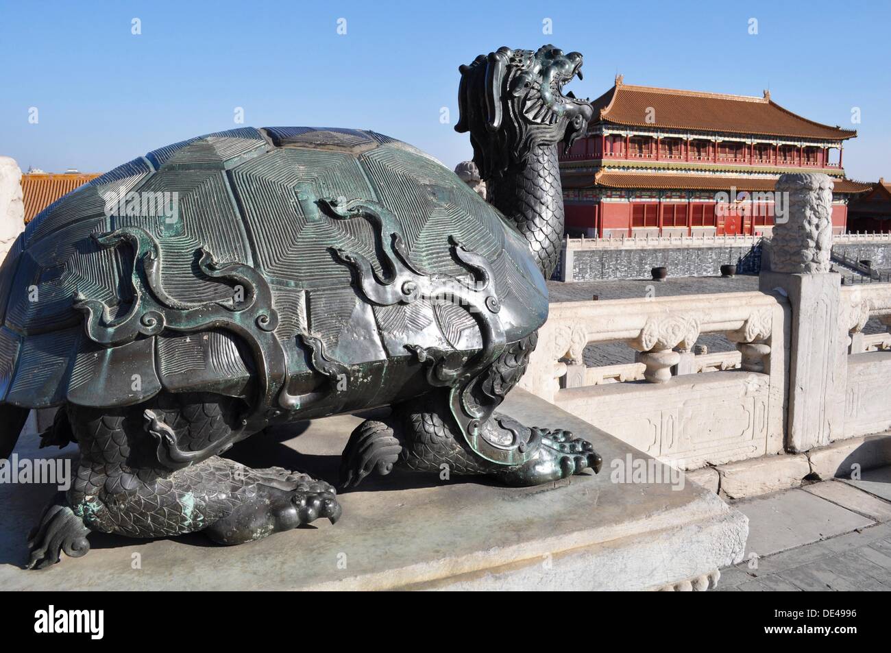 Turtle sculpture forbidden city beijing hi-res stock photography and ...