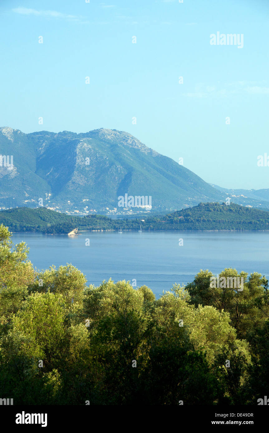 skorpios island from Spartochori, Meganisi, Ionian Islands, Greece ...