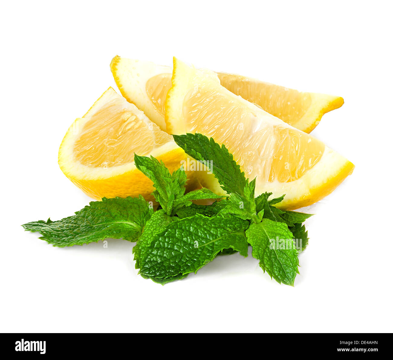 lemon and mint isolated Stock Photo - Alamy