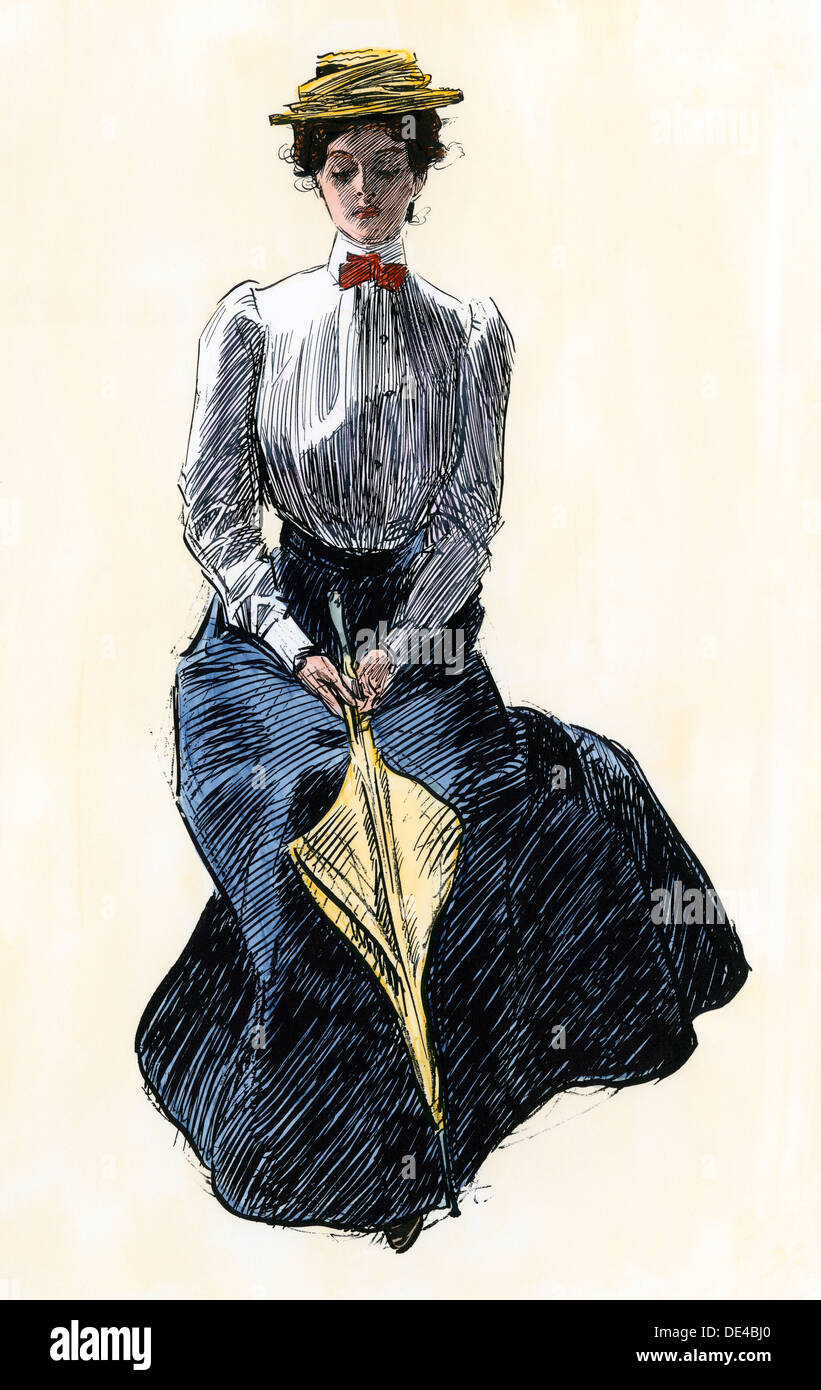1900 woman dress umbrella hi-res stock photography and images - Alamy