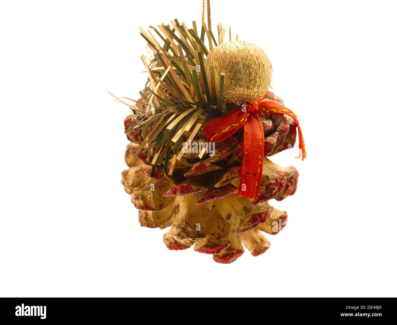 The cone - a fur-tree toy on a white background Stock Photo - Alamy