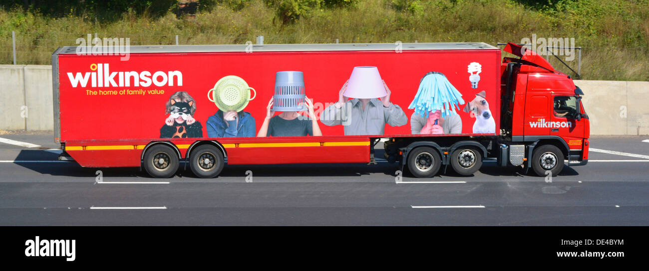 Advertising on side of Wilkinson articulated trailer and lorry Stock ...