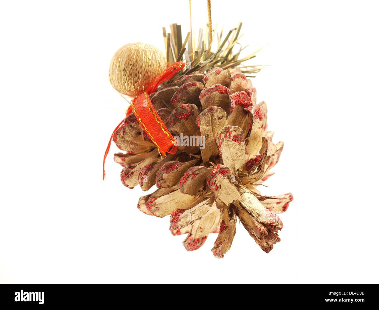 The cone - a fur-tree toy on a white background Stock Photo - Alamy