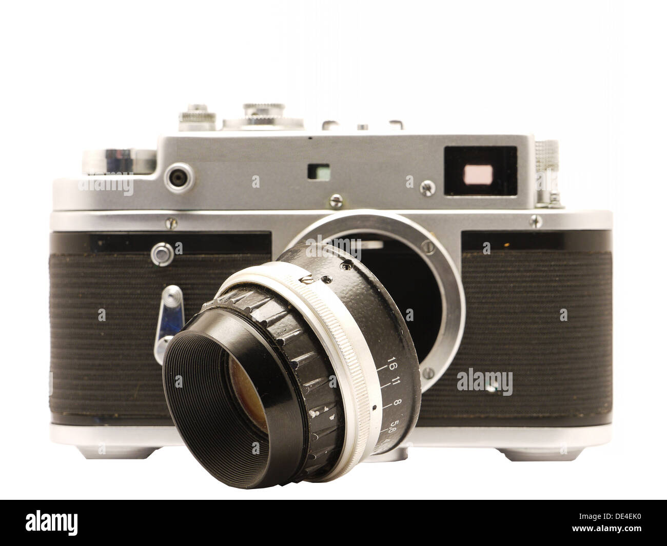 Camera on a white background Stock Photo - Alamy