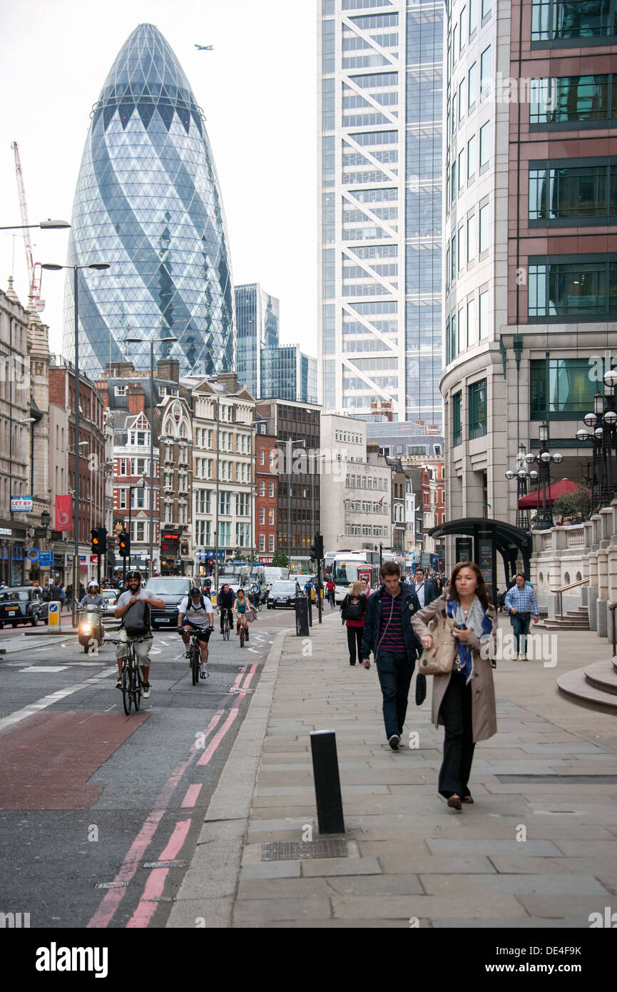 Bishopsgate, The Gherkin, Sir Norman Foster Stock Photo - Alamy