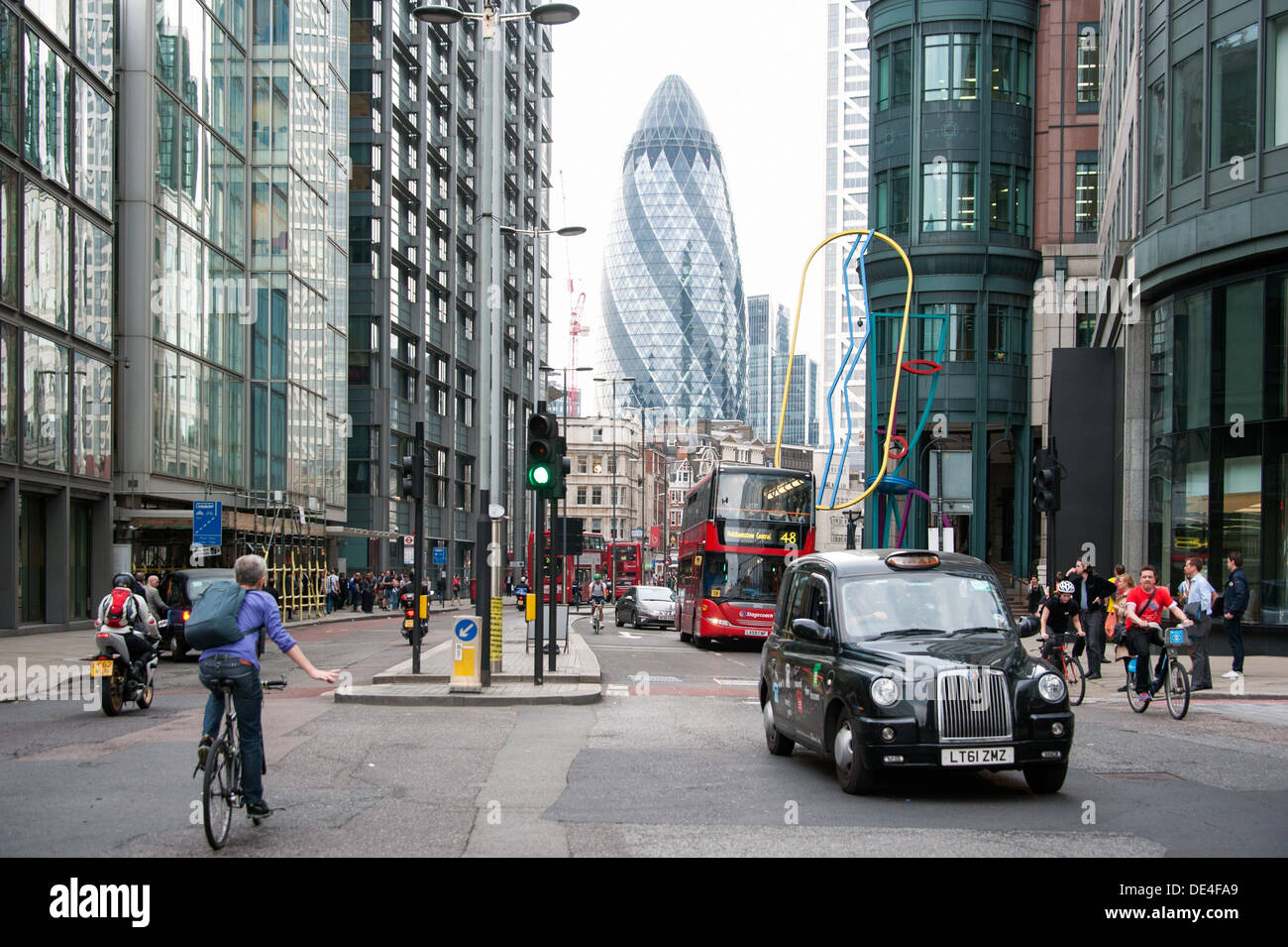 Bishopsgate, The Gherkin, Sir Norman Foster Stock Photo - Alamy