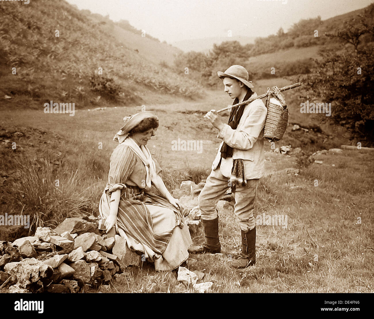 Rural Idyll Victorian period Stock Photo - Alamy