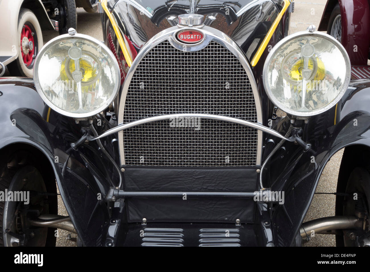 A front view of a classic Bugatti Grand Sport road car, Type 40 or 43 ...