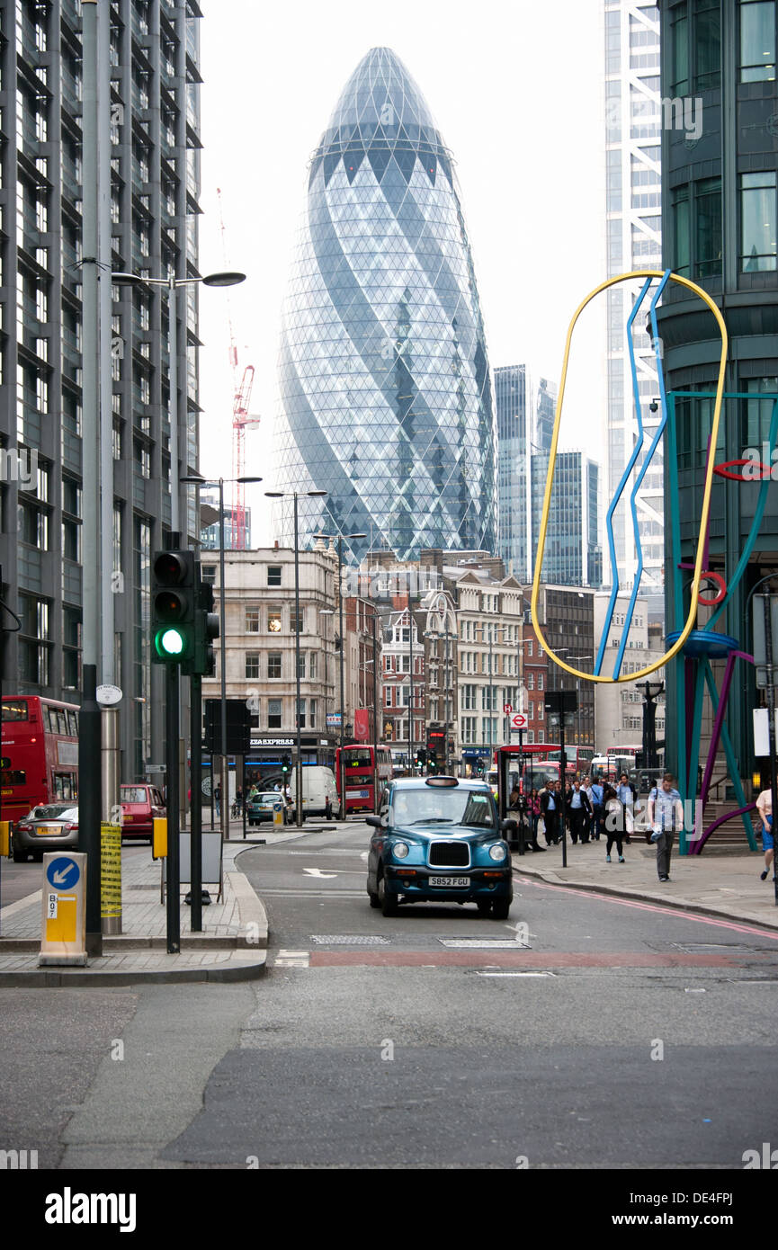 Bishopsgate, The Gherkin, Sir Norman Foster Stock Photo - Alamy