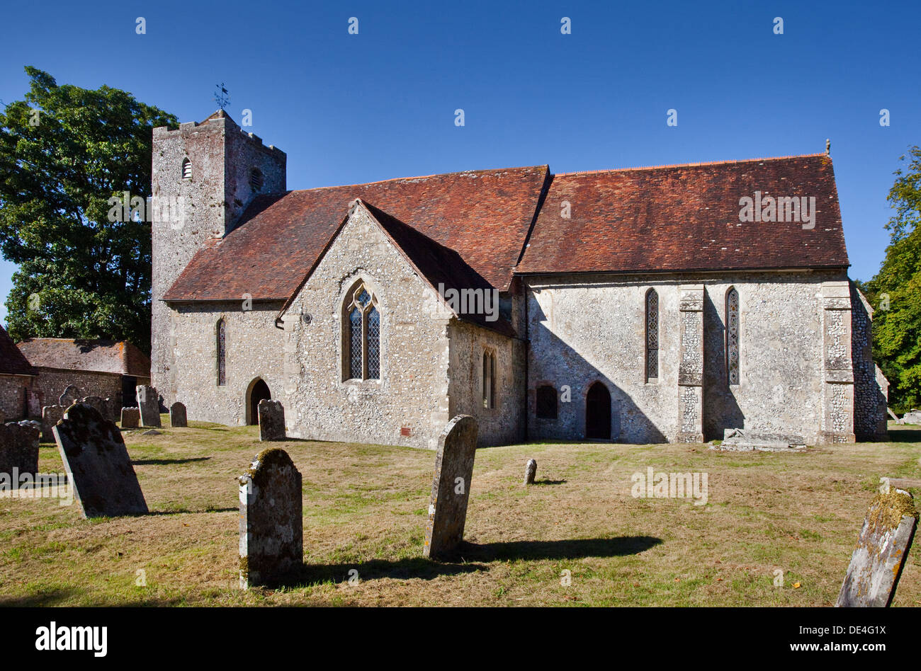 St Michael and All Angels Church, Chalton, Hampshire, England Stock ...
