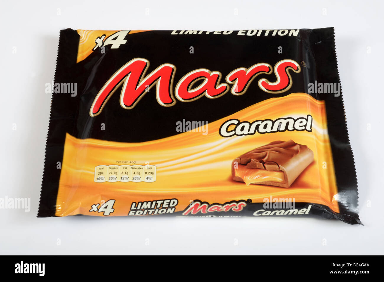 Limited edition Mars caramel 4 pack Stock Photo - Alamy