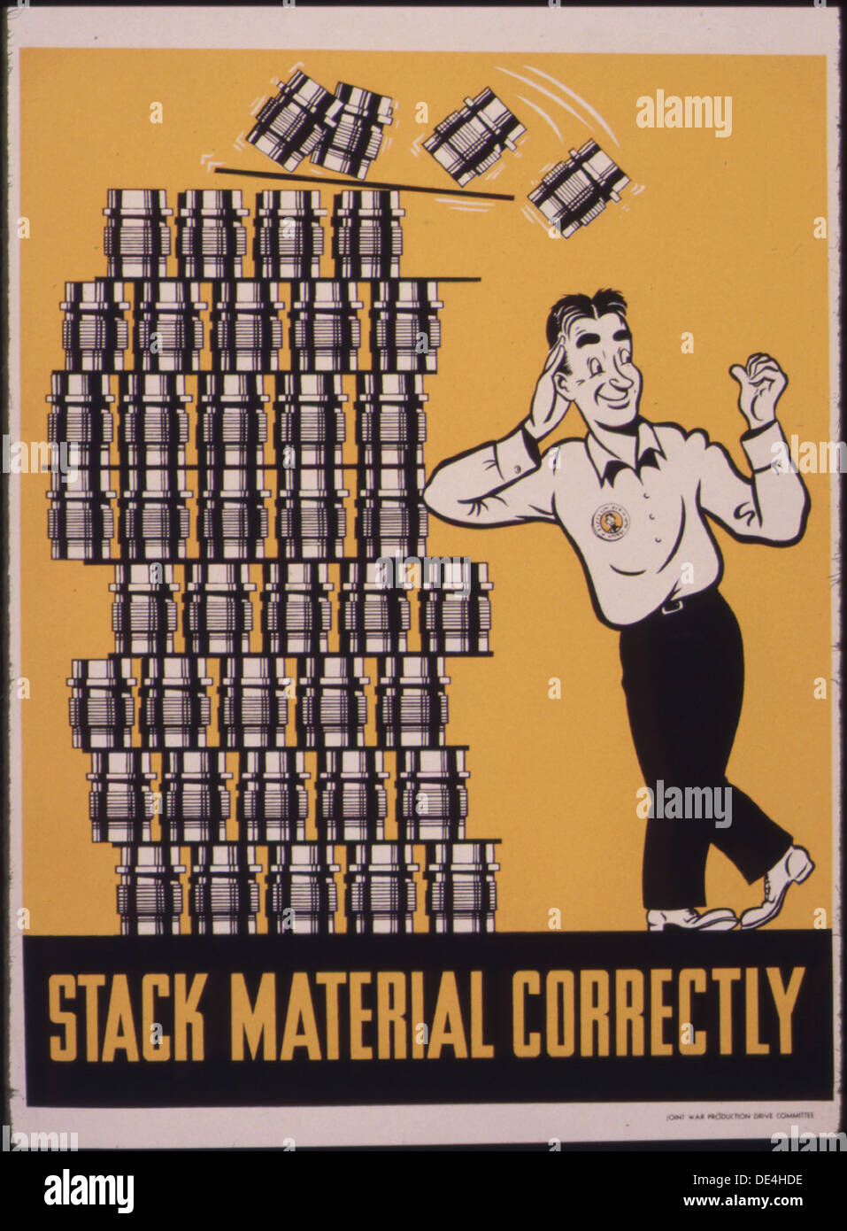 This propaganda poster from World War II emphasizes the correct ...
