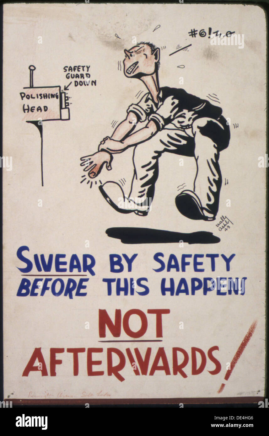 This World War II propaganda poster emphasizes the importance of safety ...