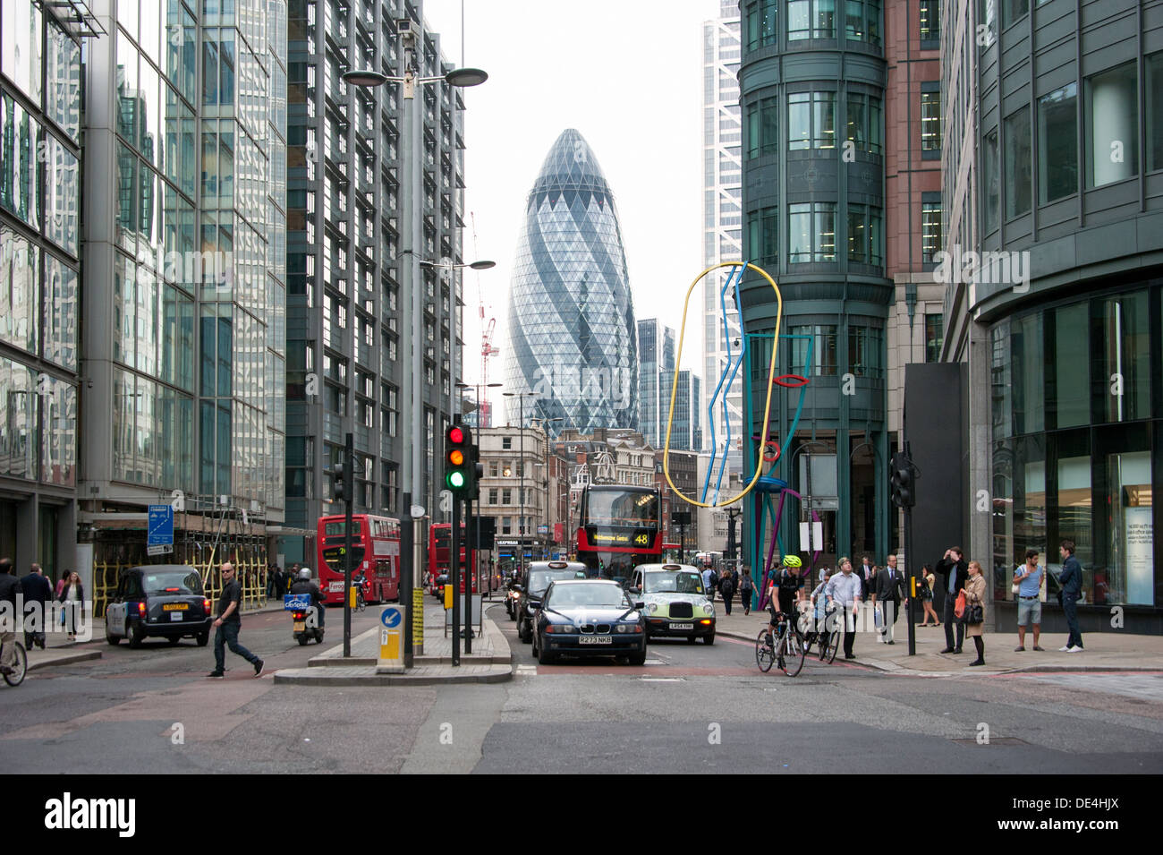 Bishopsgate, The Gherkin, Sir Norman Foster Stock Photo - Alamy