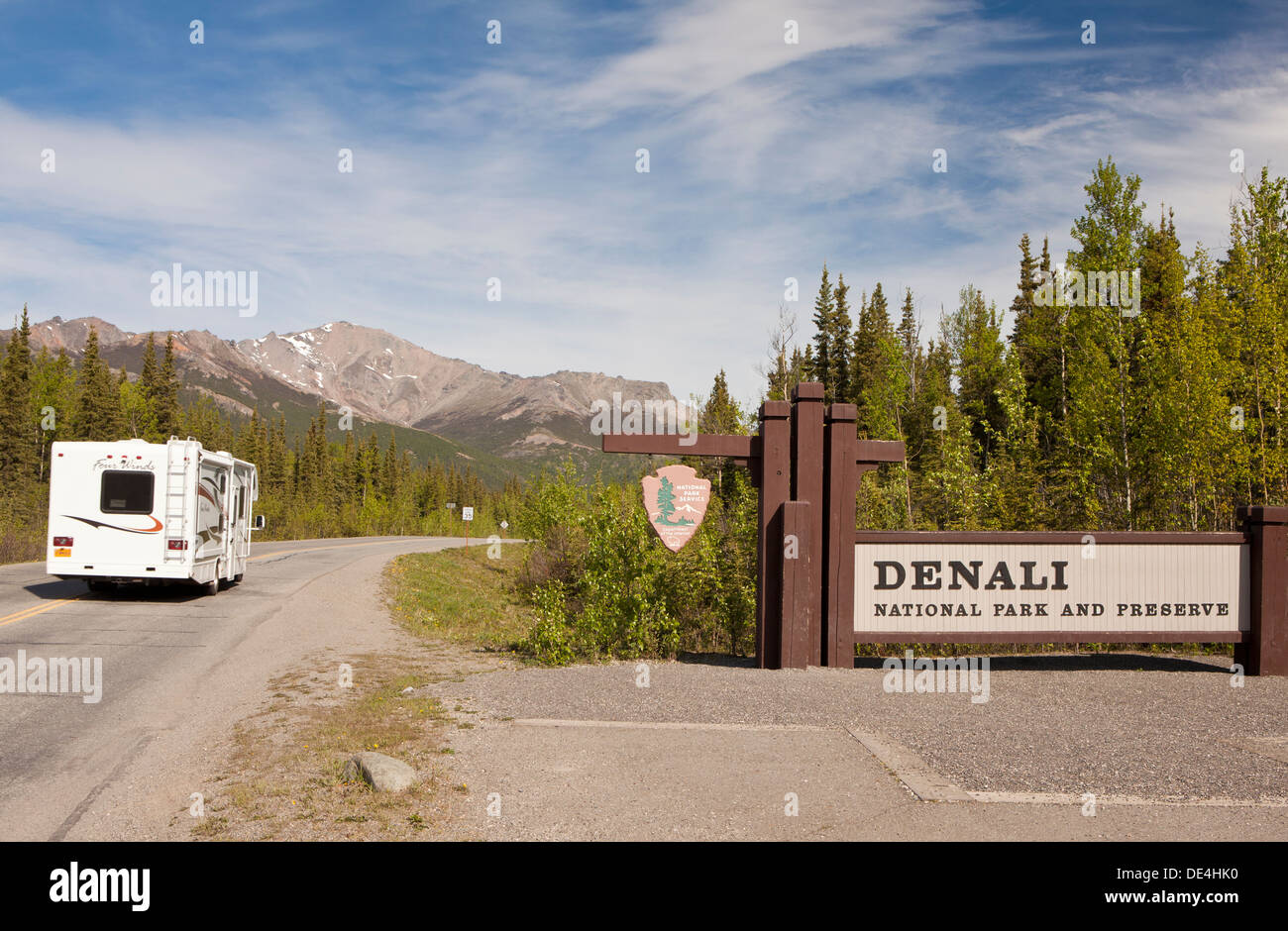 Denali national park sign hi-res stock photography and images - Alamy