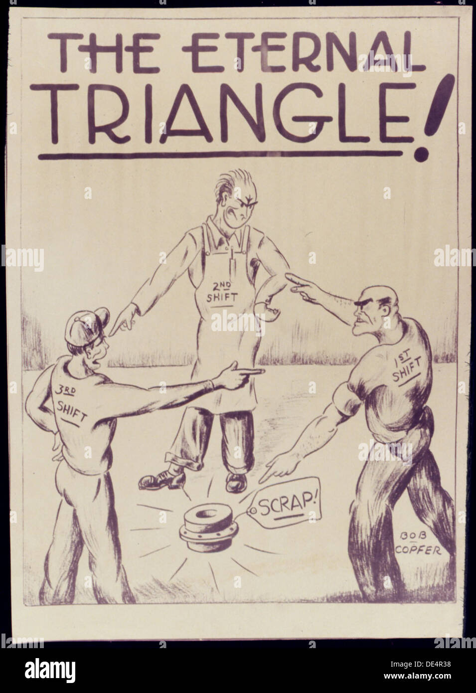A World War II propaganda poster using symbolism to convey a message ...