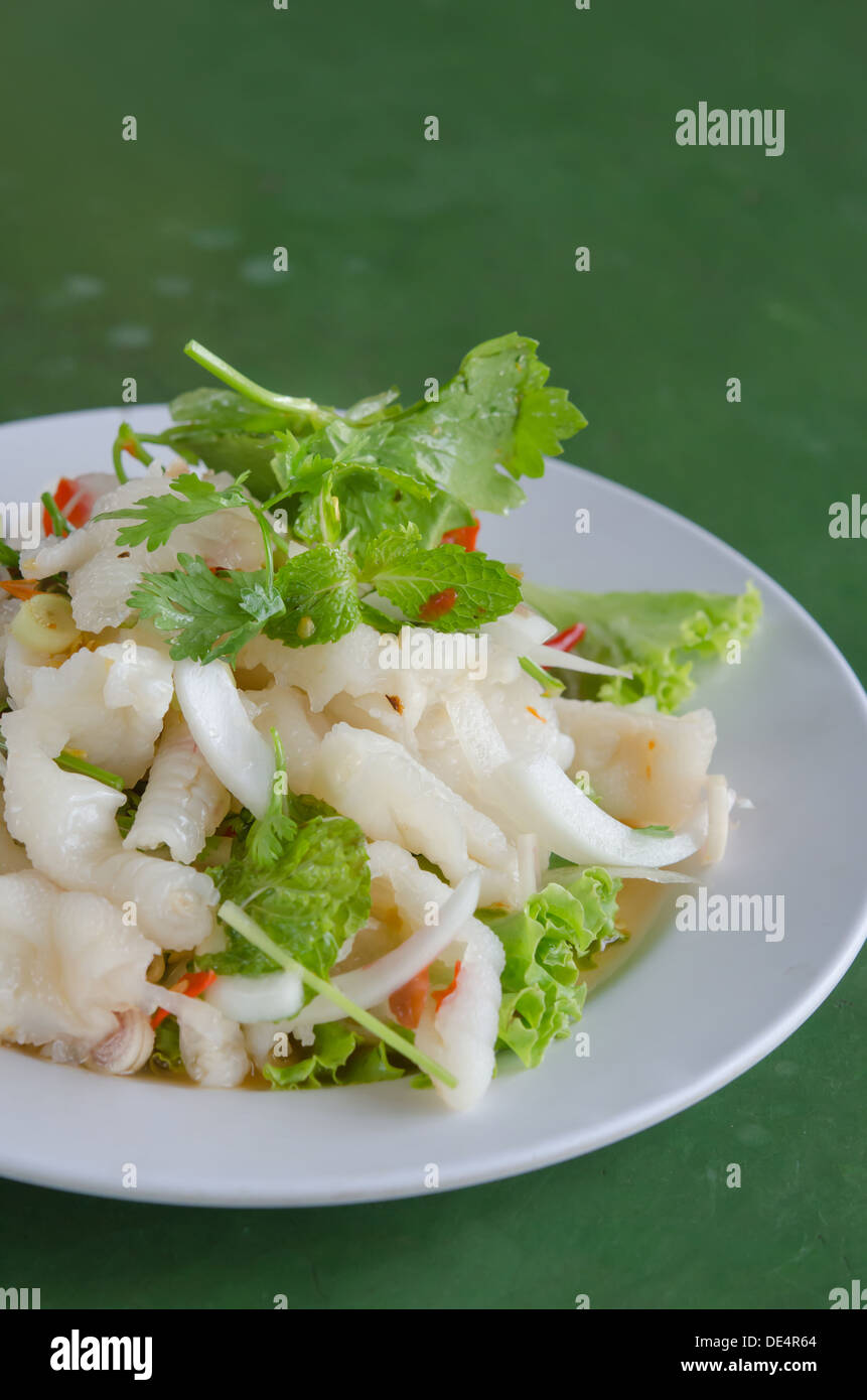 favorite Thai spicy salad , mixed vegetable and chicken feet Stock ...