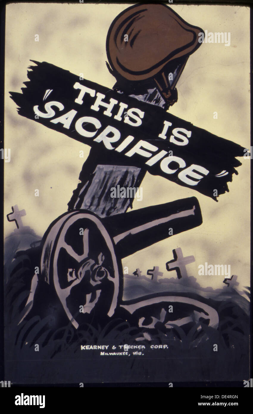 This World War II-era propaganda poster highlights the theme of ...