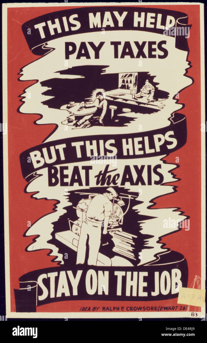 This World War II propaganda poster emphasizes the importance of staying productive and focused ...