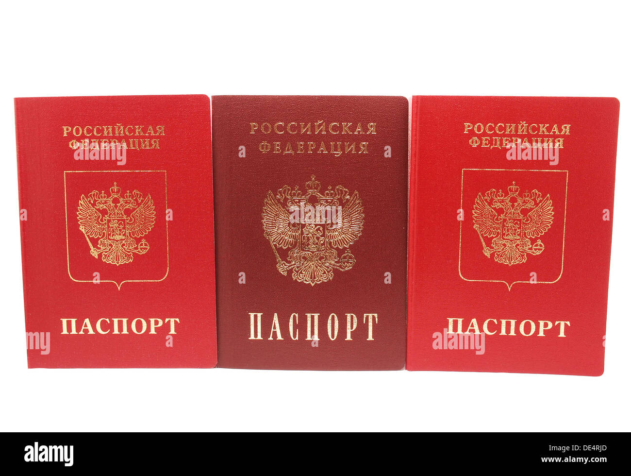 The Russian passport on a white background Stock Photo - Alamy